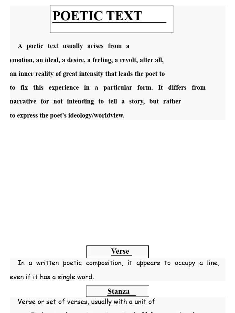 characteristics of poetic text. poster | PDF | Poetry | Rhyme