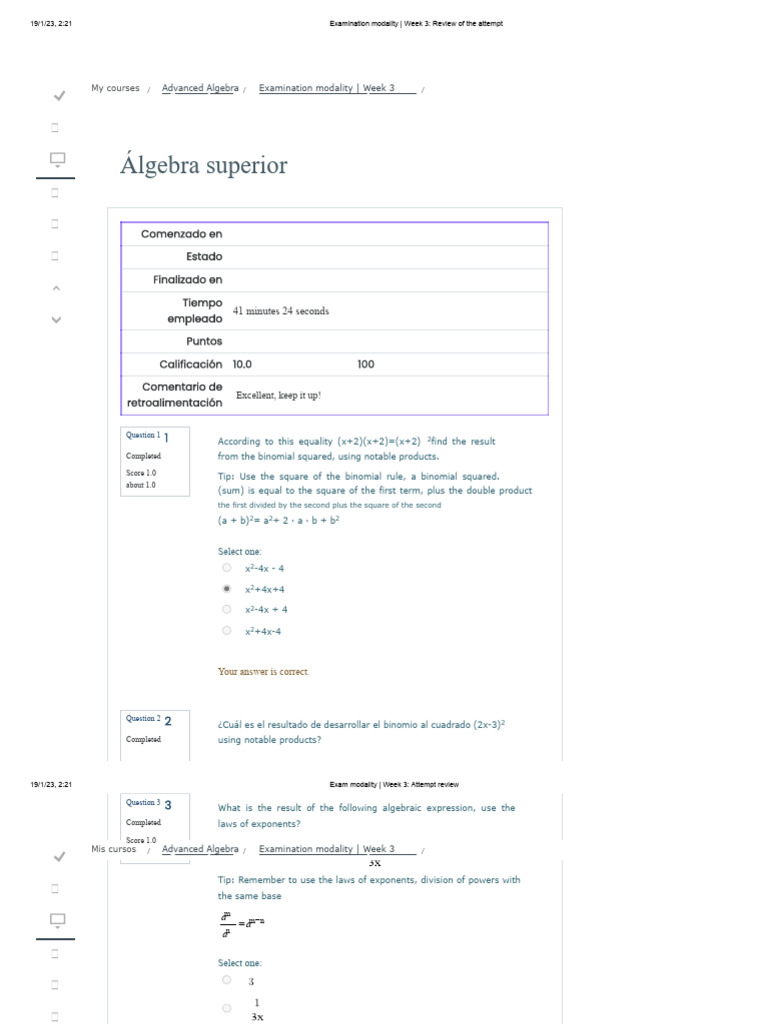 3.- Midterm Exam Advanced Algebra | PDF | Polynomial | Algebra