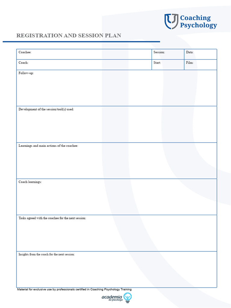 01 - Record and Session Plan PDF | PDF