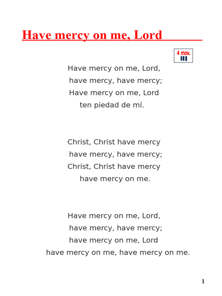 02 Have Mercy | PDF | Mercy | Forgiveness