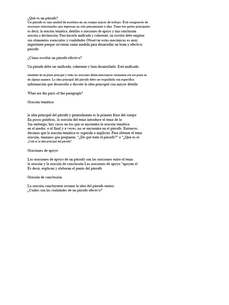 Cómo escribir párrafos efectivos | PDF | Escritores | Oración (Lingüística)