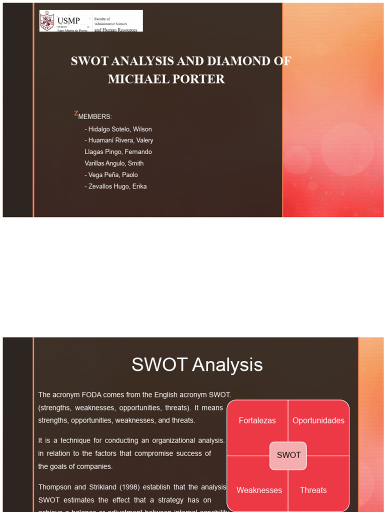 SWOT ANALYSIS AND PORTER'S DIAMOND - Alicorp, etc. | PDF | Swot ...