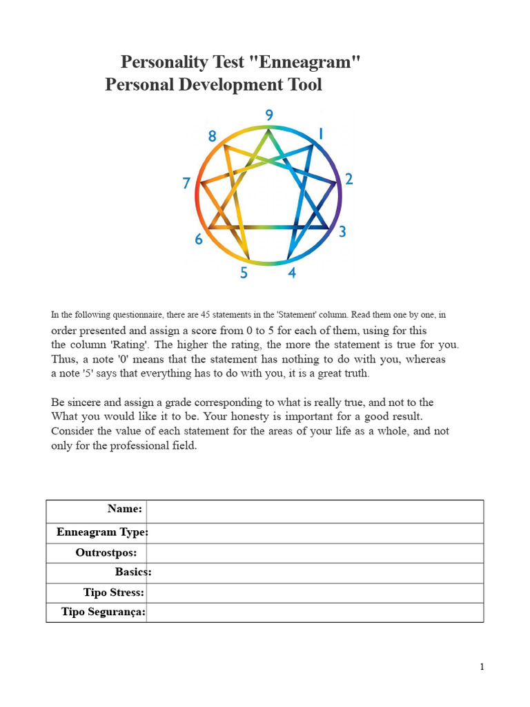 Enneagram Personality Test Guide | PDF | Truth | Chess