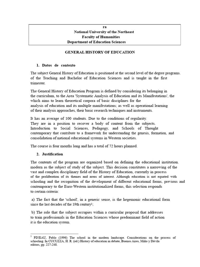 General History of Education | PDF | Historiography | Knowledge