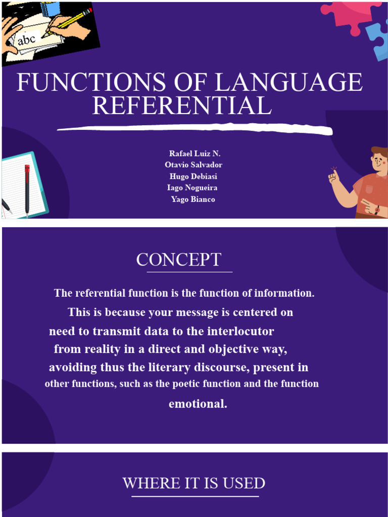 Understanding the Referential Function of Language | PDF