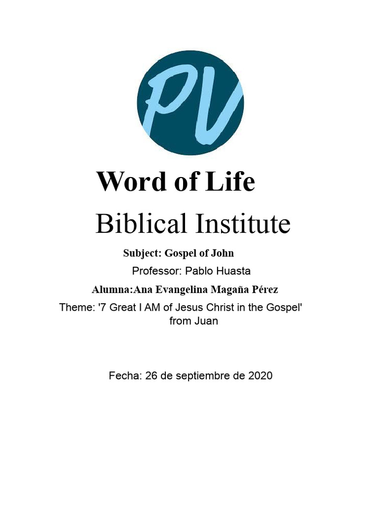 The 7 Great I AMs of Jesus Christ in The Gospel of John | PDF | Vitis ...