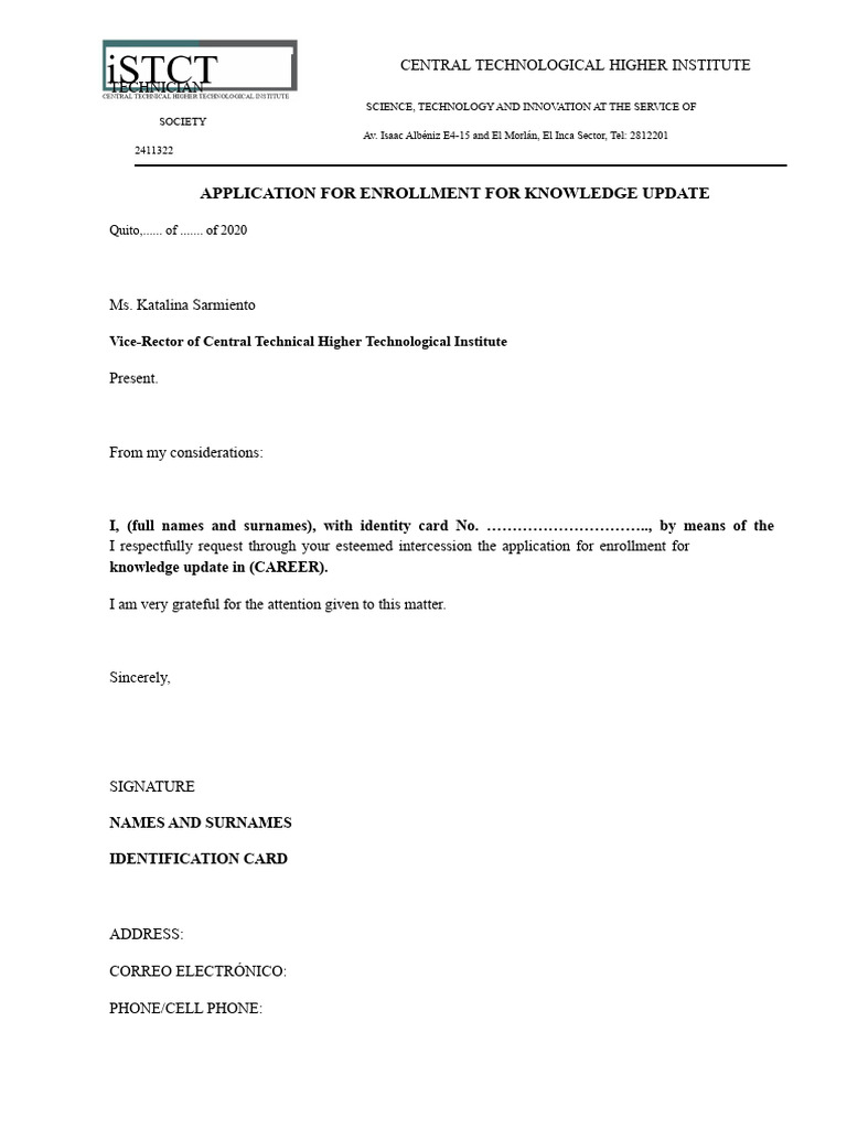 APPLICATION MODEL - Knowledge Update | PDF