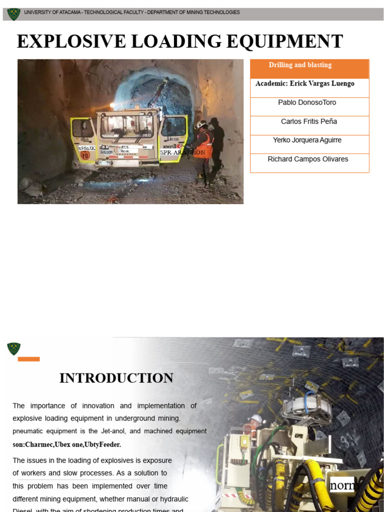 explosive loading equipment | PDF
