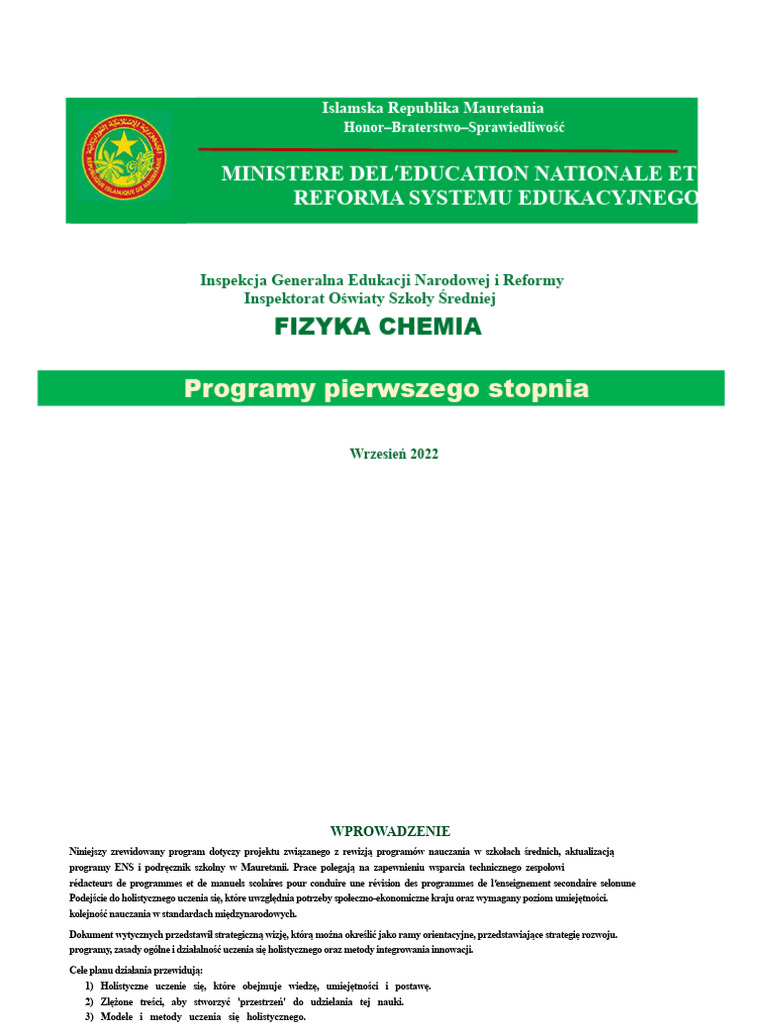 Program Komputerowy Pierwszego Cyklu | PDF