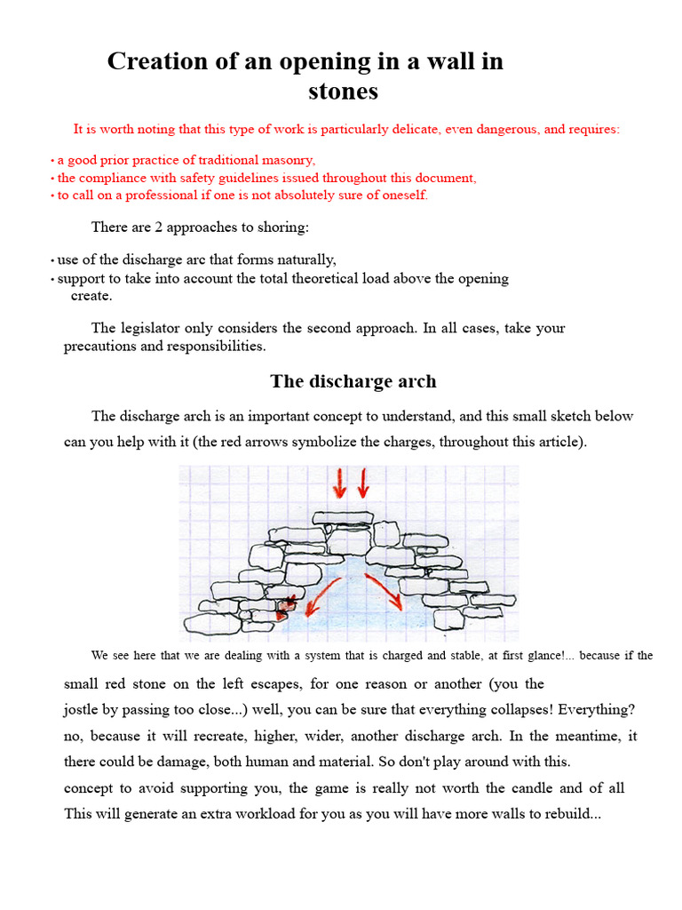 Wall Opening Techniques in Masonry | PDF | Masonry | Beam (Structure)