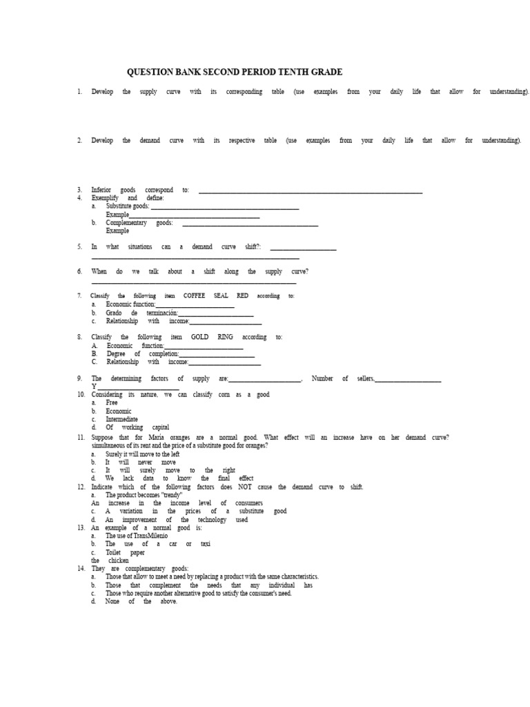 307234037-BANK-OF-QUESTIONS-OFFER-AND-DEMAND.docx | PDF | Demand ...
