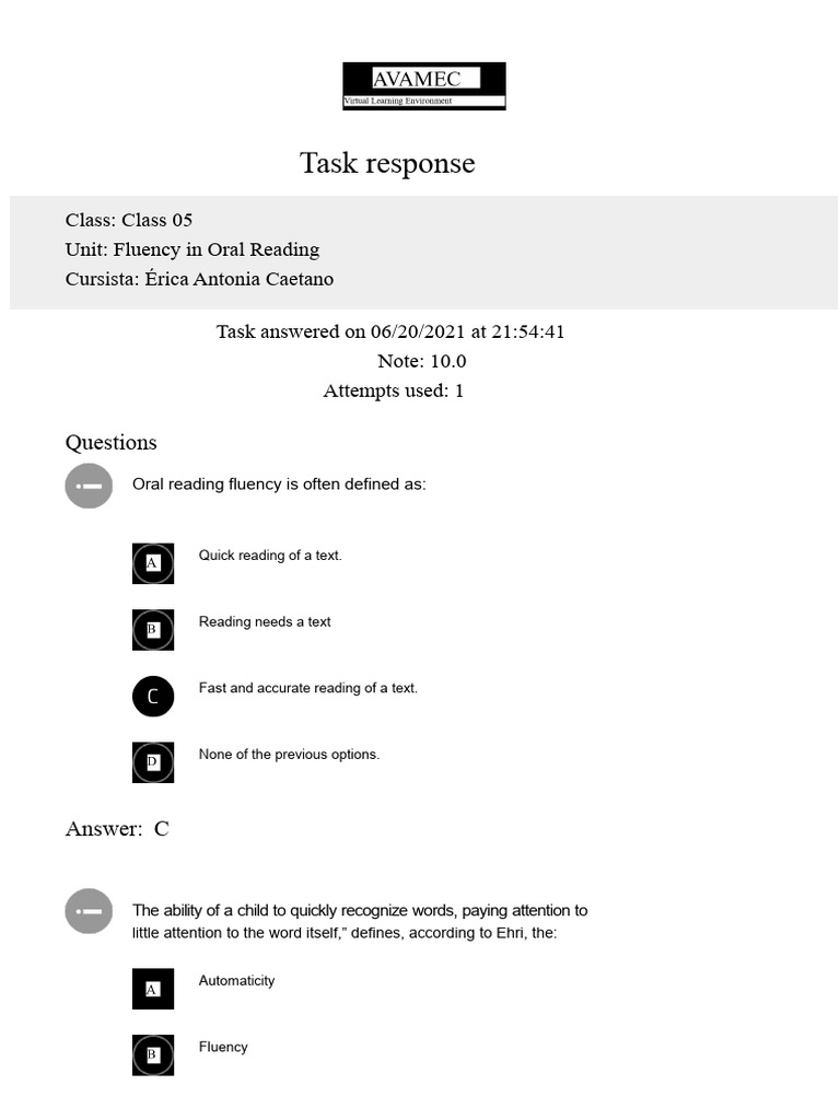 Oral Reading Fluency Assessment Insights | PDF | Fluency | Rhythm