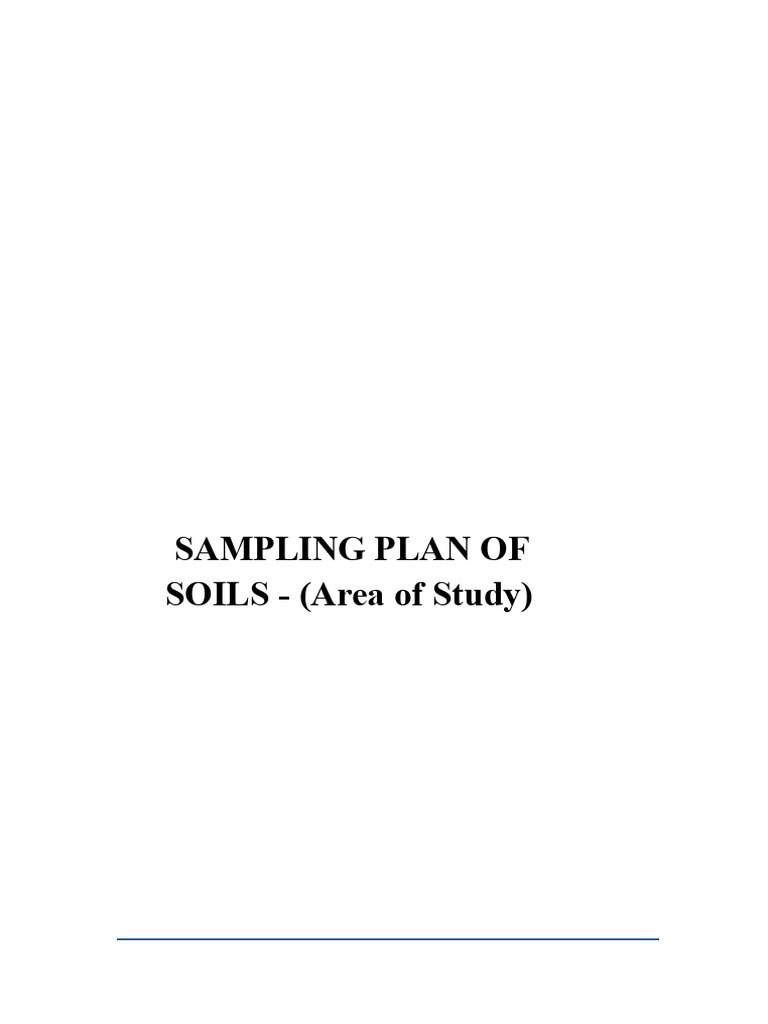 Soil Sampling Plan and Procedures | PDF | Sampling (Statistics ...