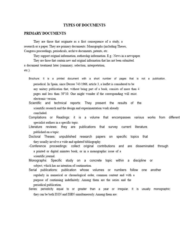 Primary, secondary, and tertiary documents (1) | PDF | Bibliography ...