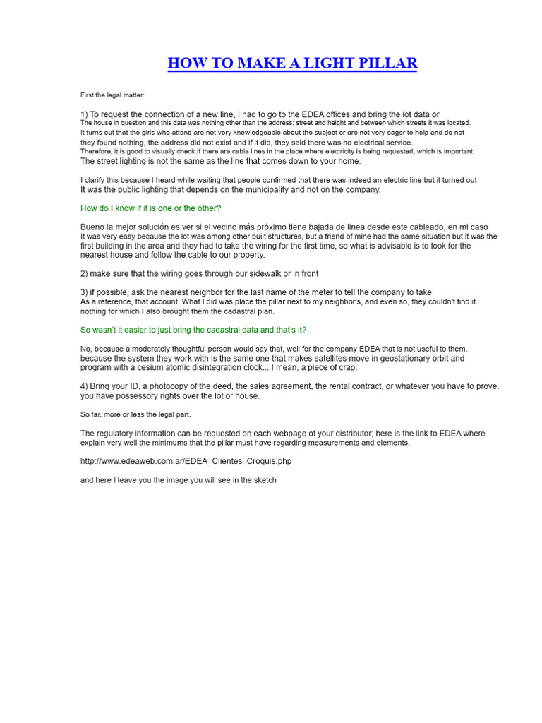 How to Make a Pillar of Light | PDF | Electrical Connector | Electrical ...