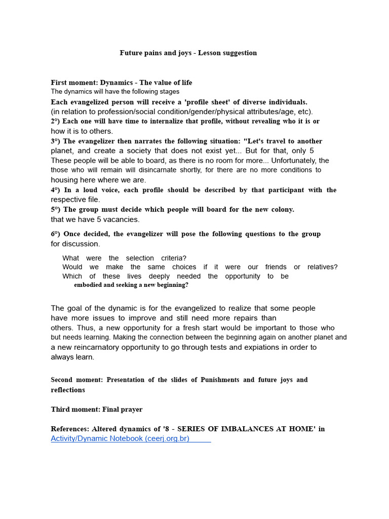 Future pains and joys - Lesson suggestion | PDF | Psychological Concepts