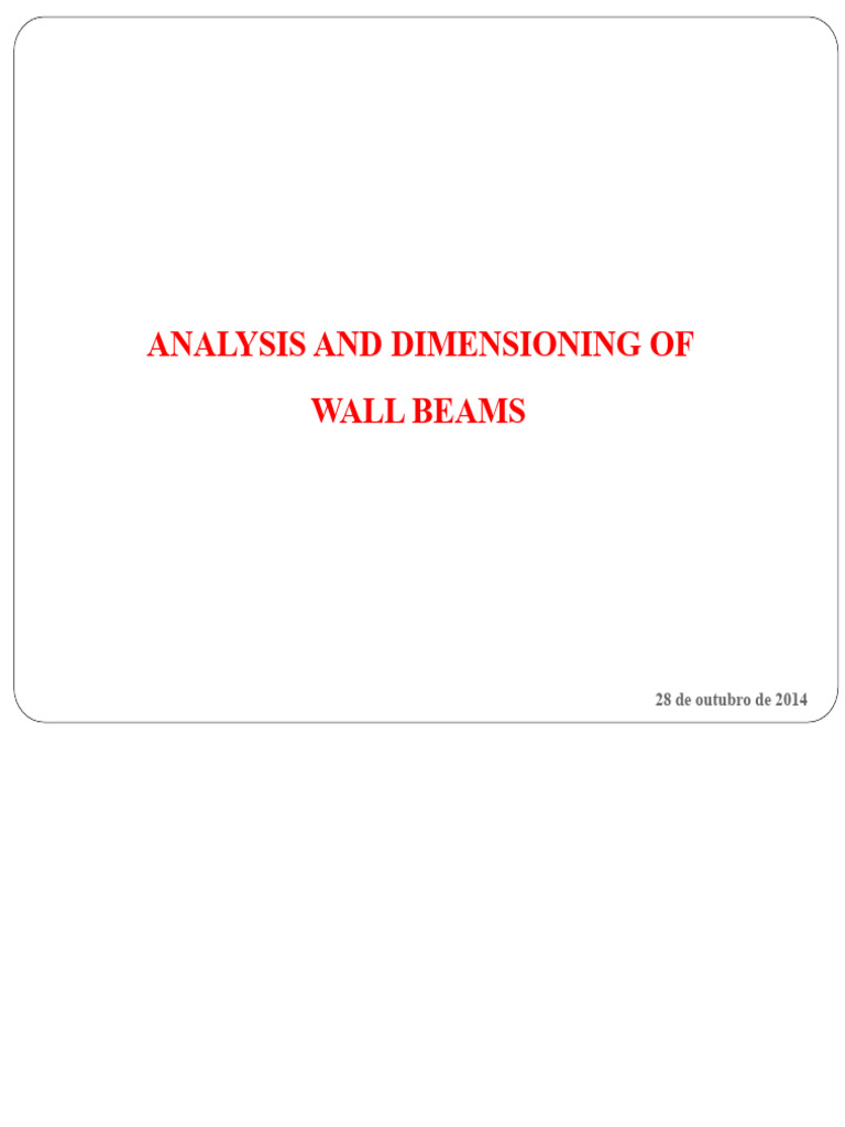 Class - Wall Beam Sizing_2014 | PDF | Beam (Structure) | Bending