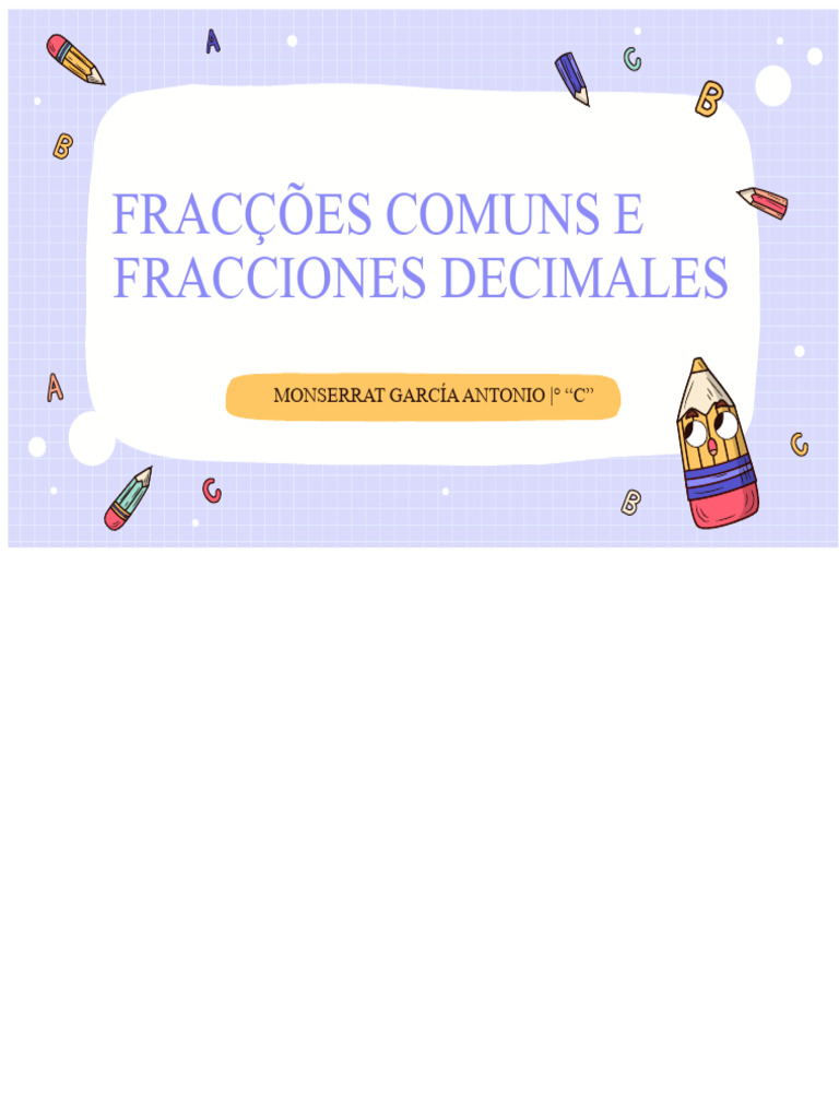 Frações Comuns e Frações Decimais | PDF