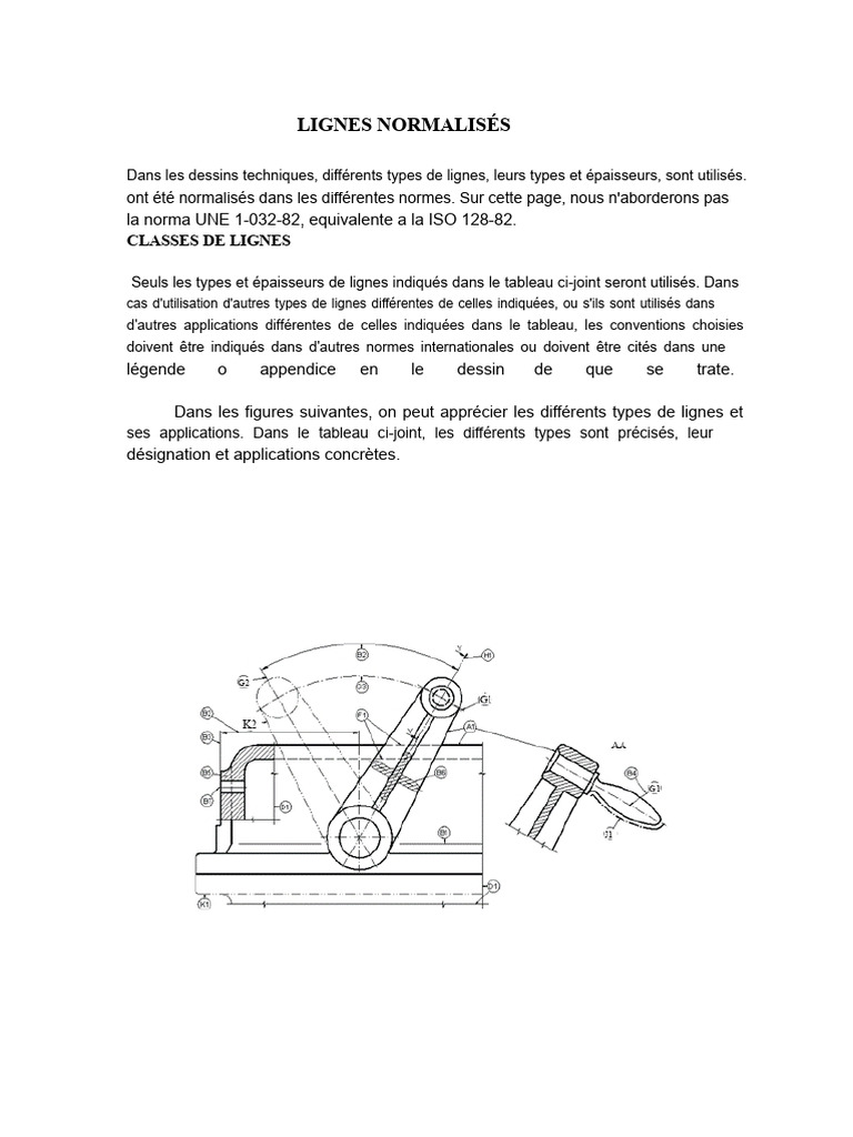 Types et normes des lignes en dessin technique | PDF | Dessin