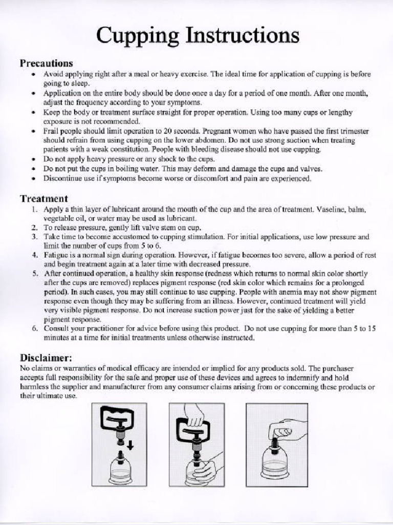 Cupping Instructions | PDF