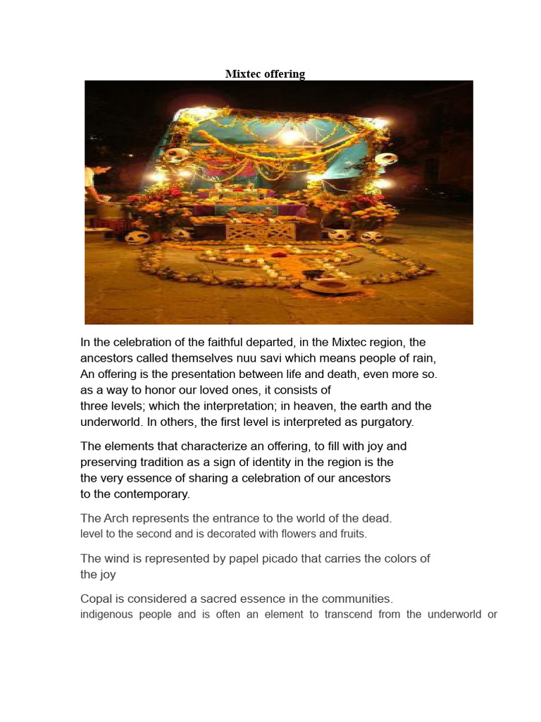 Mixtec offering | PDF | Candle