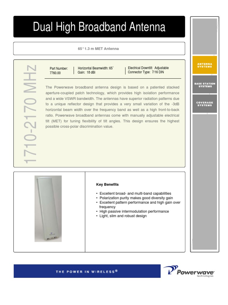 7760 00 | PDF | Antenna (Radio) | Radio Technology