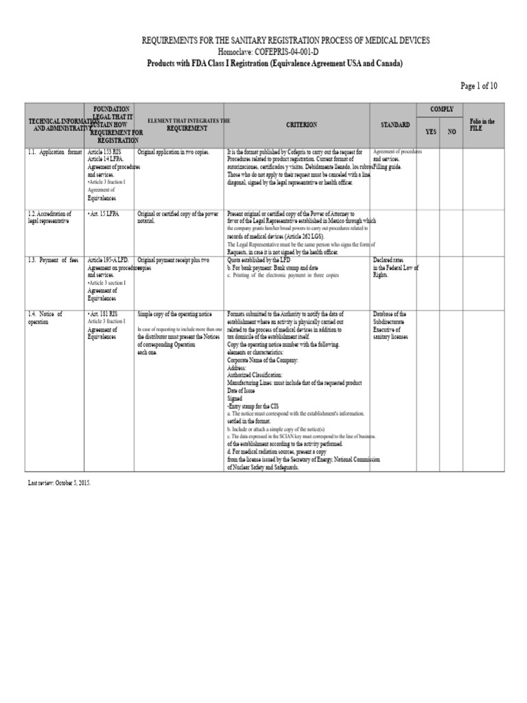Medical Device Sanitary Registration Guide | PDF | Medical Device ...