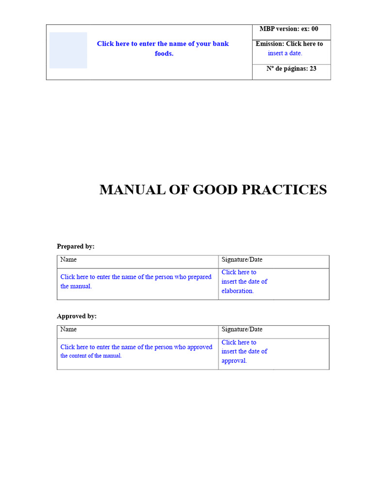 Food Bank Good Practices Manual | PDF | Sanitation | Public Toilet
