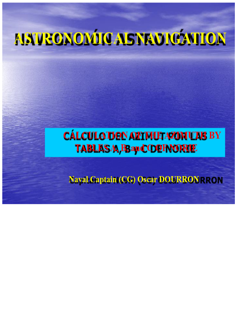 Azimuth by Tables A, B, and C of Norie | PDF | Azimuth | Latitude