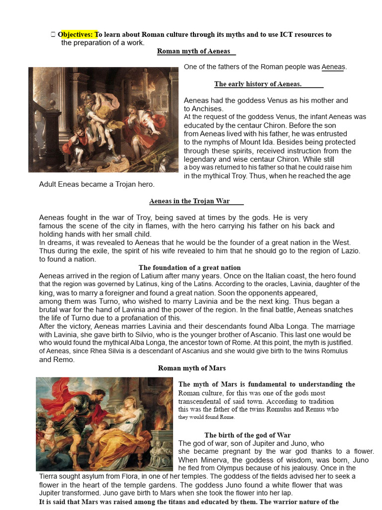Roman myths | PDF | Aeneas | Romulus And Remus