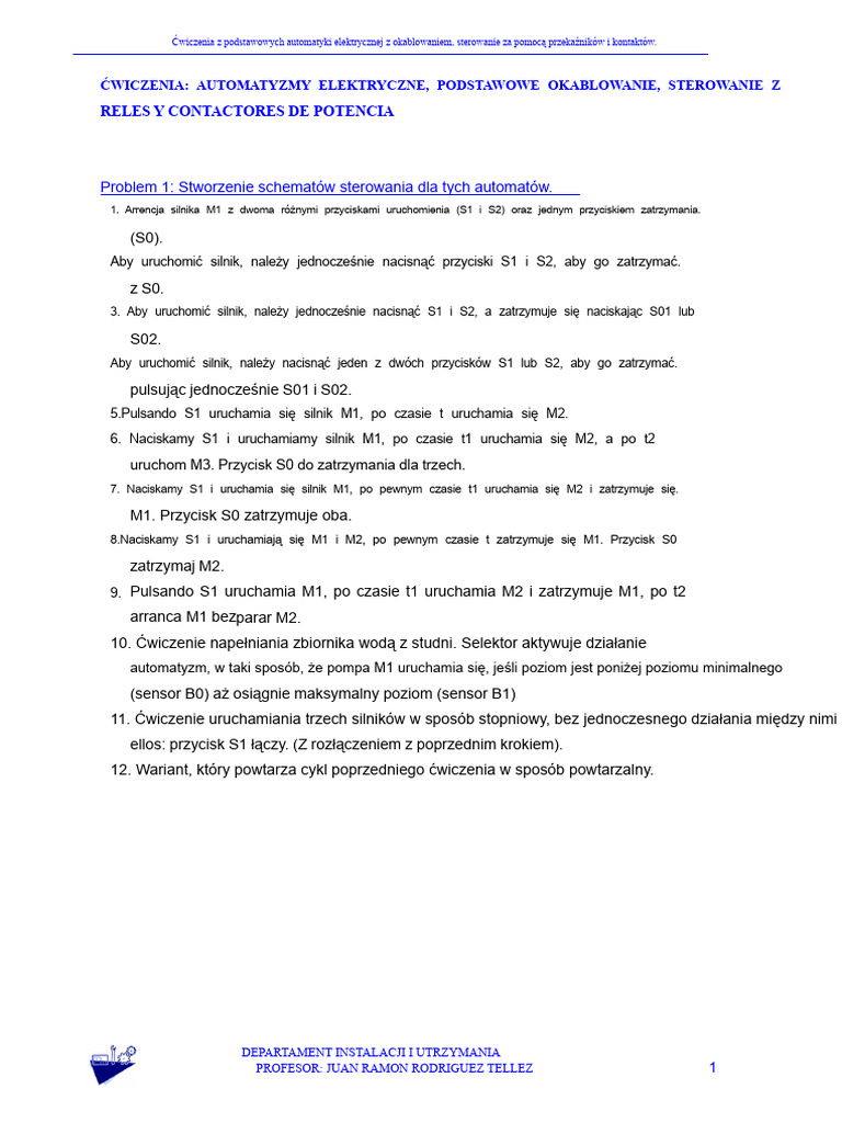 Ćwiczenia Schematy Elek | PDF