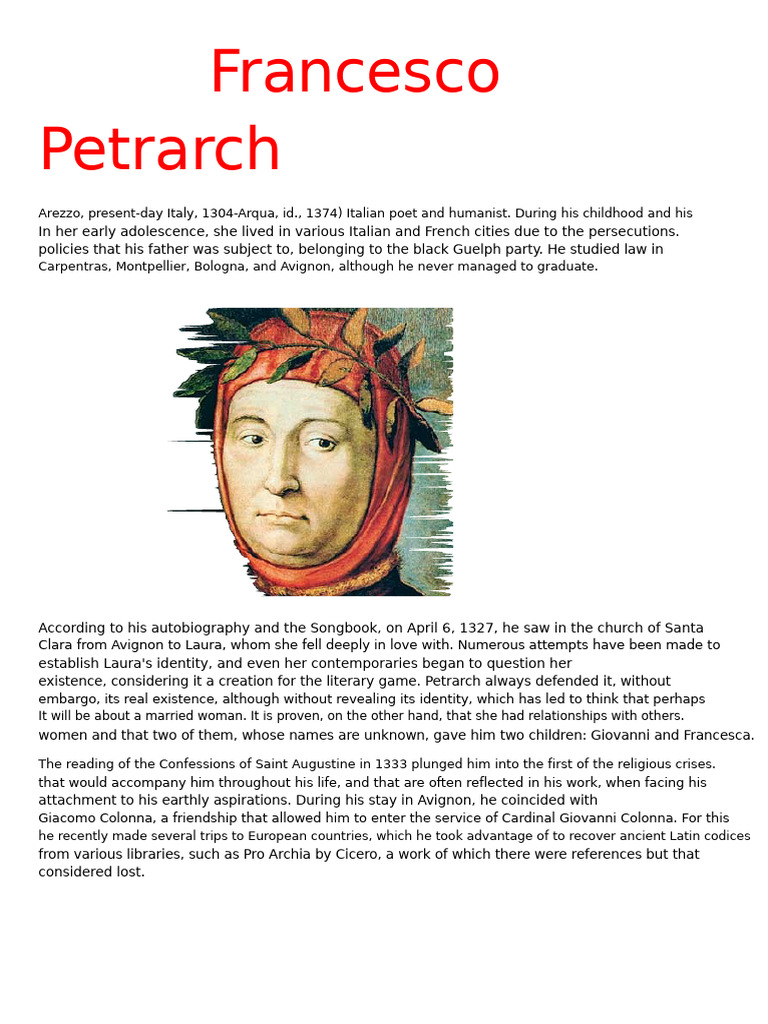 Francesco Petrarch | PDF
