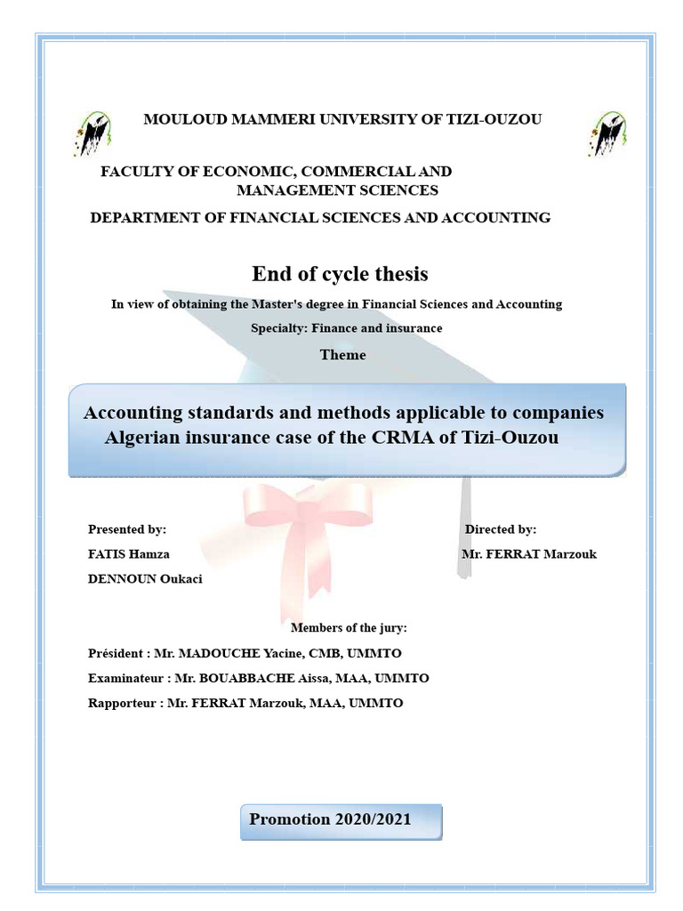 Master's Thesis - Accounting Case of The CRMA | PDF | Insurance ...