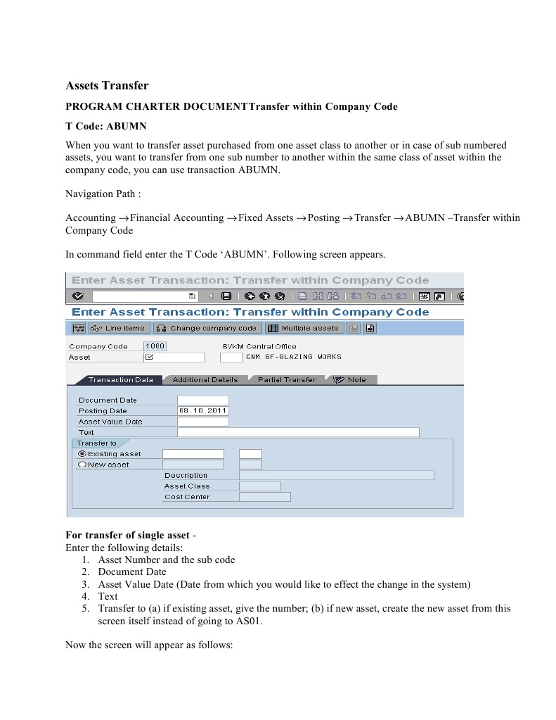ABUMN & ABT1N - Transfer of Assets | PDF | Financial Transaction ...