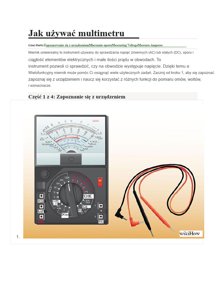 Jak Używać Multimetru | PDF