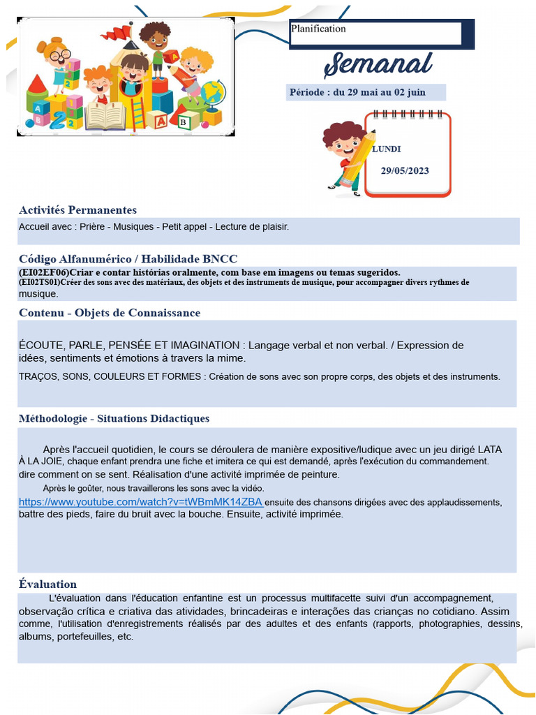 Activités éducatives du 29 mai au 2 juin | PDF | Jouets