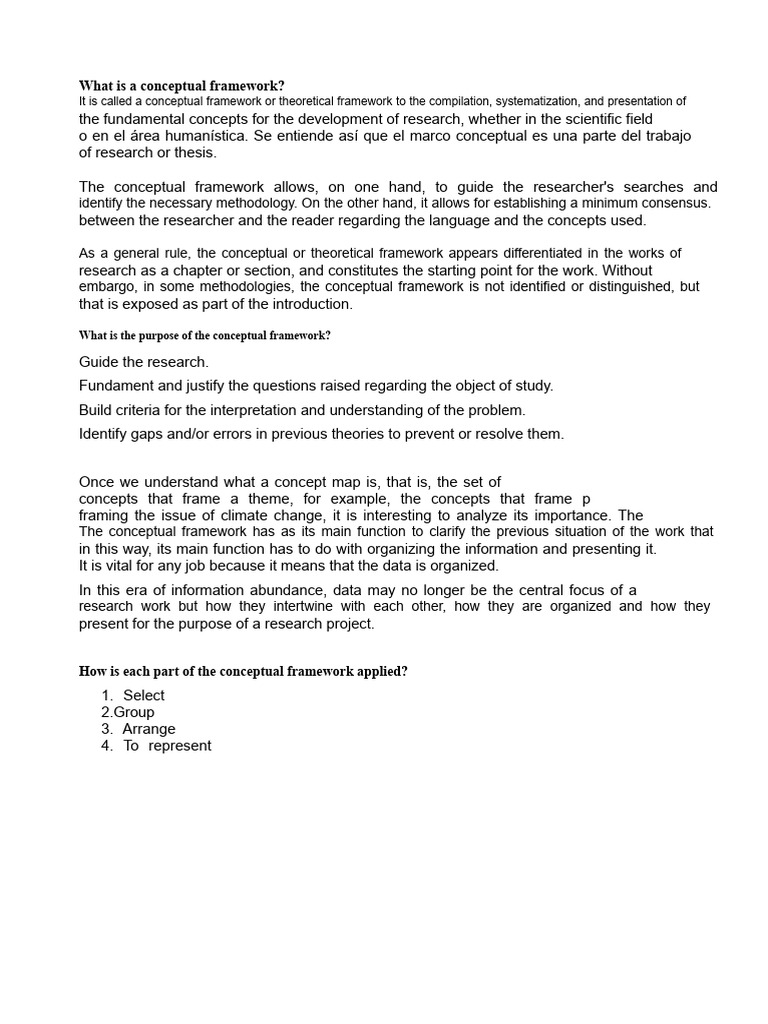 What is a conceptual framework? | PDF | Concept | Methodology