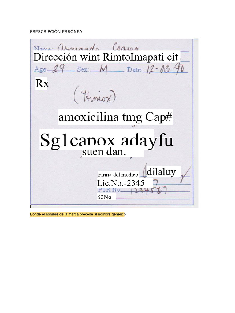 Prescripción Errónea | PDF