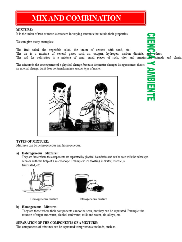 Mix and Match for Sixth Grade of Primary School | PDF | Mixture ...