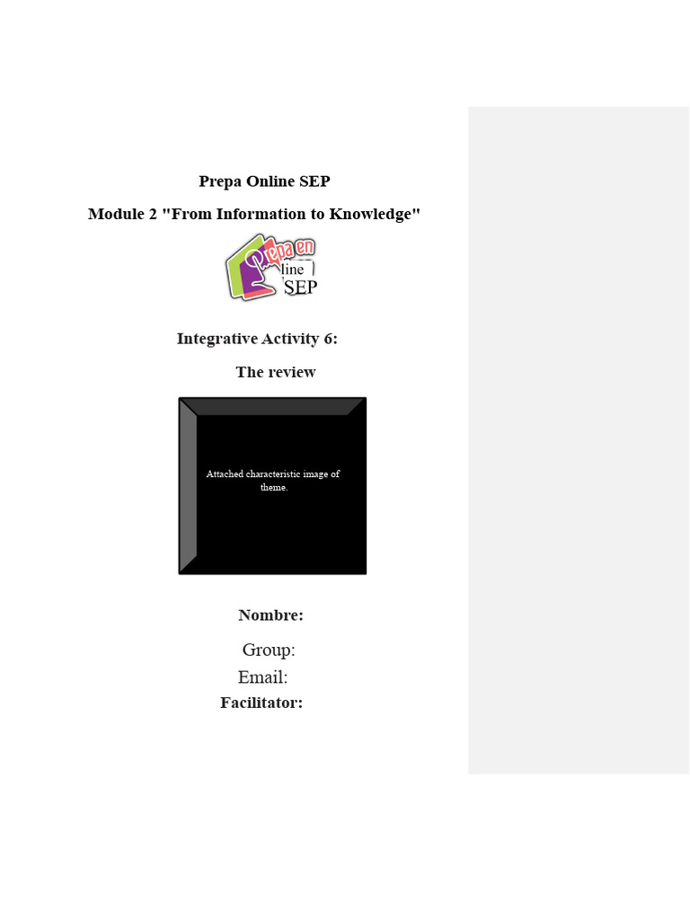 "The review", integrative activity 6, module 2, week 3. | PDF ...