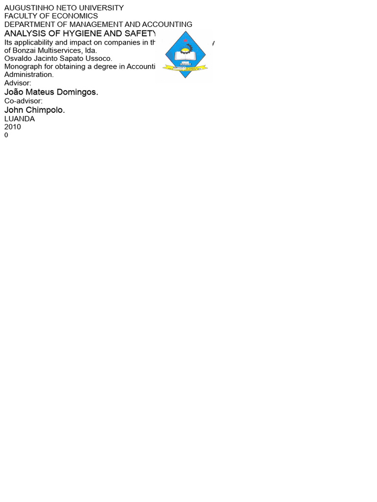 Hygiene and Safety at Work - Monograph | PDF | Occupational Safety And ...