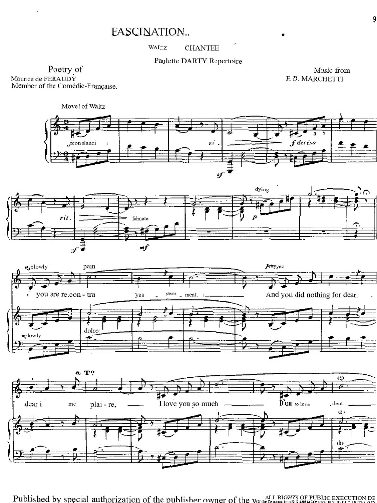 fascination - sheet music - score | PDF
