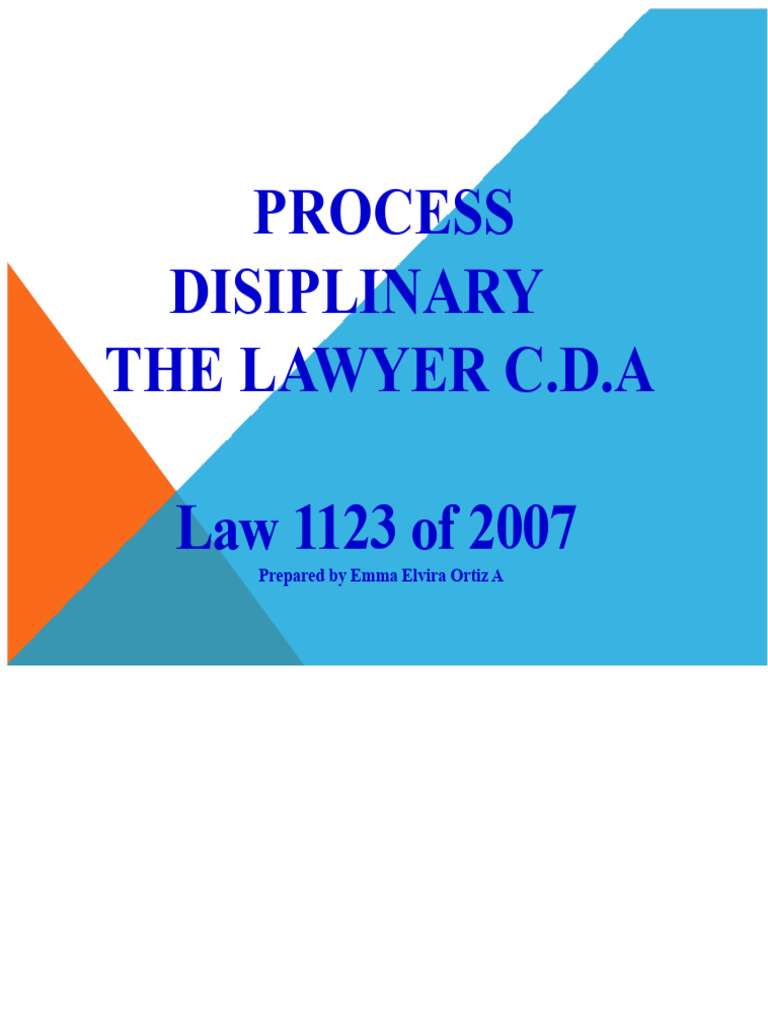 Disciplinary Process for Lawyers in Law 1123 | PDF | Judgment (Law ...
