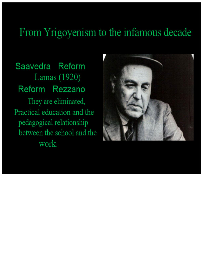 From Yrigoyenism to the Infamous Decade.pptx | PDF