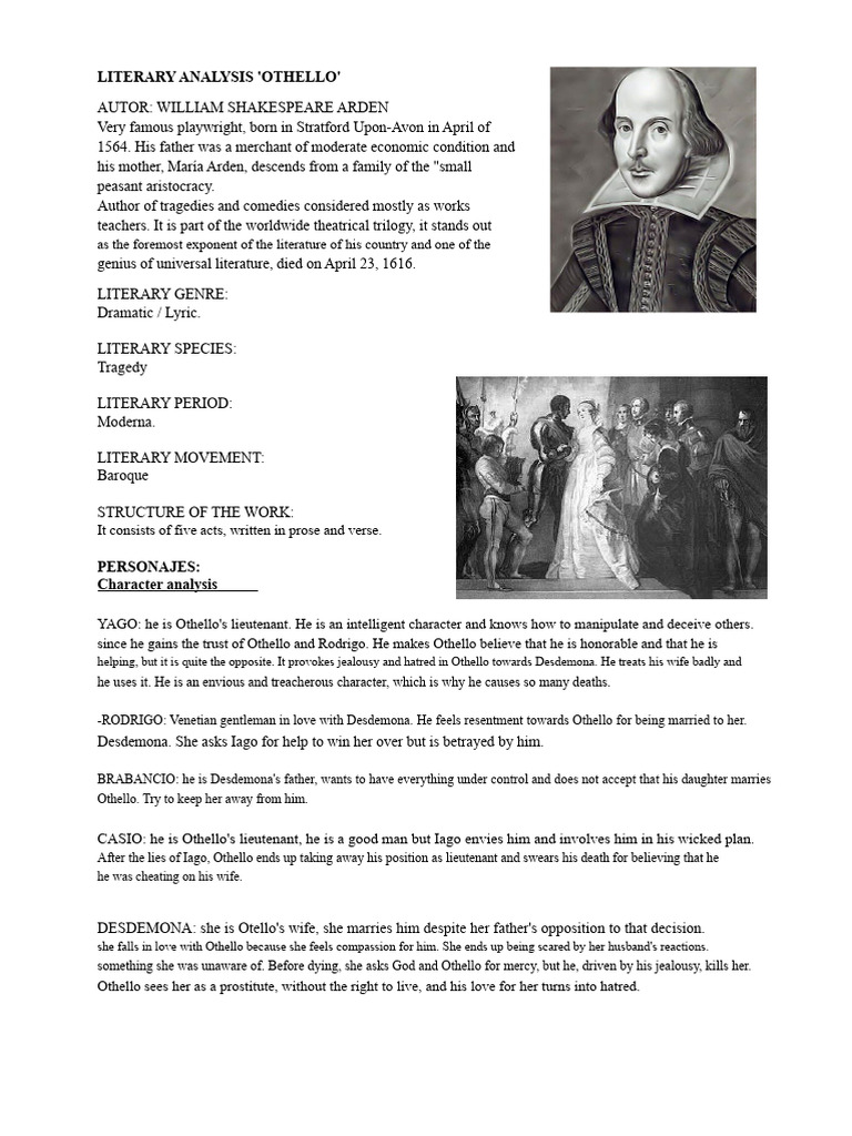 Othello: A Tragic Literary Analysis | PDF | Othello | Iago