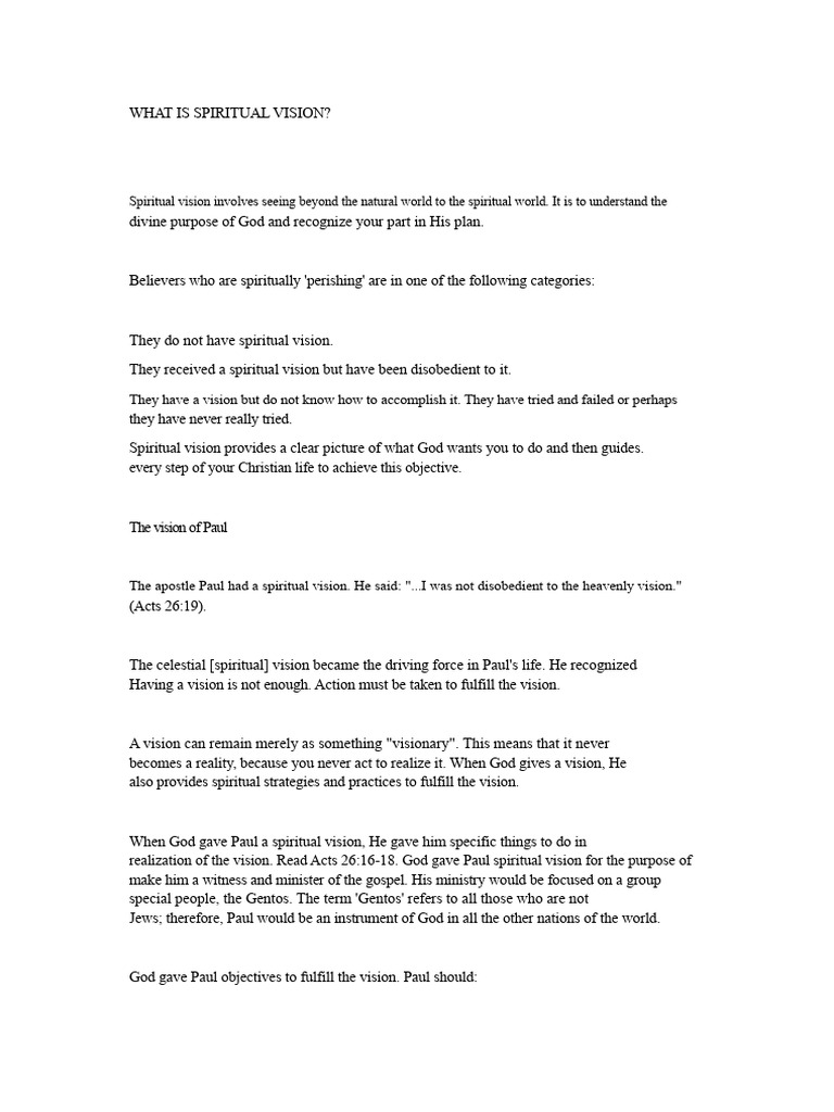Understanding Spiritual Vision | PDF | Ishmael | Paul The Apostle