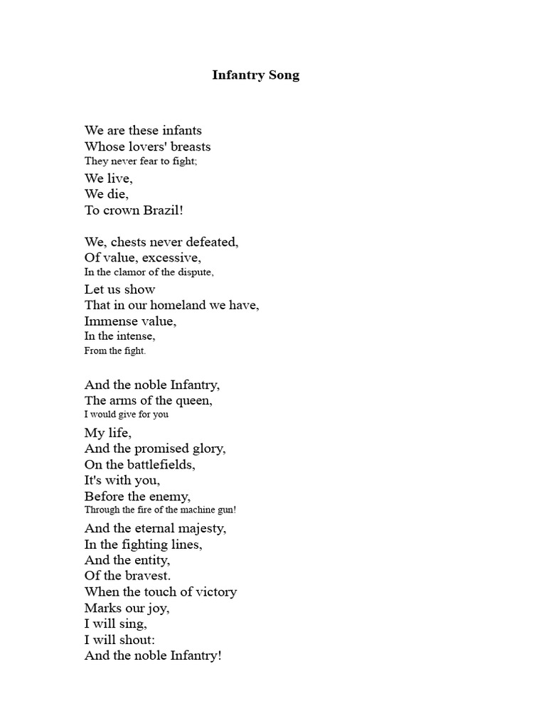 Song of The Army Infantry | PDF