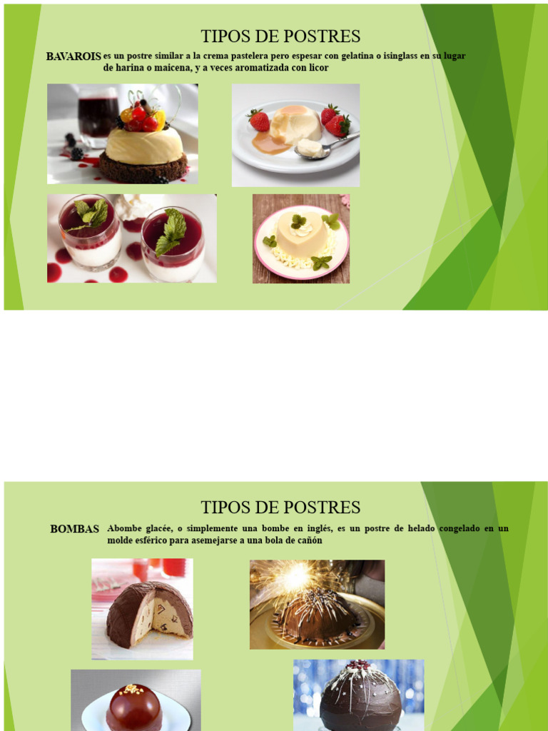 Tipos de Postres | PDF | Postres | Helado