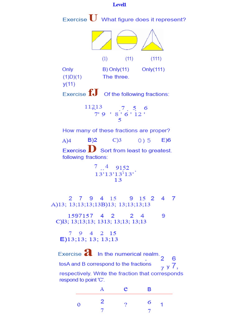 Sixth Grade Fraction Exercises To Solve With Answers | PDF