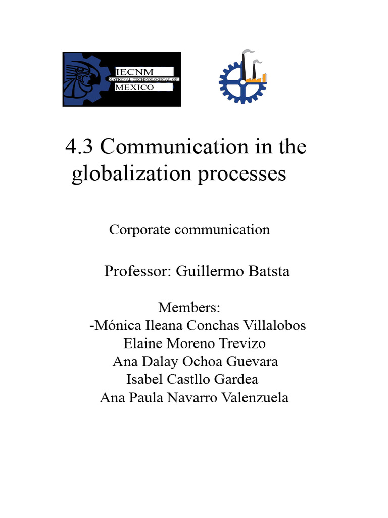 Communication in the processes of globalization | PDF | Globalization ...